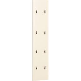 Garderobenpaneel Welltime, B:24,5cm H:109cm T:2,6cm, beige, FSC-zertifizierter Holzwerkstoff, Garderobenpaneele, "Lovund, Breite 24 cm", 8