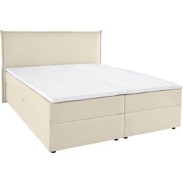 Boxbett s.Oliver "Alissia", beige, B:178cm L:206cm, Komplettbetten, Boxbett mit Bettkasten, inkl. Topper