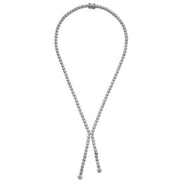 Jobo Damen Collier, Silber 925 (Sterlingsilber), L: 42, silber, Silber 925 (Sterlingsilber), Halsketten, 925 Silber mit Zirkonia 42 cm