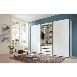 Schwebet&uuml;renschrank wimex, B:300cm H:216cm T:65cm, wei&szlig;, Schr&auml;nke, "Magic by fresh to go", tolles EXTRA: mit drehbarem TV-Element, mittig mit