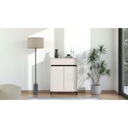 Schuhkommode Home Affaire, B:80cm H:109,5cm T:40cmkaschmir, Holzwerkstoff, Sideboards, "Flannan, Schuhregal, Schuhschrank, Gesamth&ouml;he 109,5 cm", drei