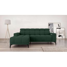 Ecksofa Home Affaire, B:249cm H:111cm T:174cm, grün, 100% Polyester, Wohnzimmer, Sofas, "CAZIE, Designsofa, L-Form, trendige Bubble-Optik", L-Form