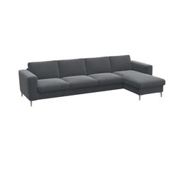Ecksofa FLEXLUX, B:295cm H:85cm T:159cm, grau, Wohnzimmer, Sofas, "Fiore, super Sitzkomfort durch Kaltschaum im Sitz, L-Form", breite Armlehnen, F&uuml;&szlig;e