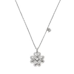 Emporio Armani Damen Kette mit Anh&auml;nger "Schmuck Geschenk Silber 925 Halsschmuck Kleeblatt", Silber 925 (Sterlingsilber), L: 45 B: 1mm, silber,