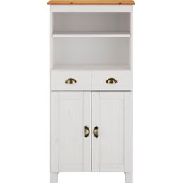 Midischrank Home Affaire, B:60cm H:125cm T:30cm, wei&szlig;, Massivholz, Badezimmer, Schr&auml;nke, "Oslo"