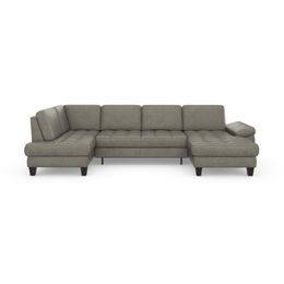 Sit & More Wohnlandschaft SIT & MORE, B:338cm H:88cm T:172cm, grau, 100% Polyester, Sofas, "Westham U-Form", wahlweise mit Bettfunktion, Bettkasten,