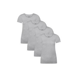 Bamboo basics Damen Unterhemd "T-Shirt KATE 4er Pack", Gr. XL, grau, Obermaterial: 68% Viskose CV. 28% Baumwolle CO. 4% Elasthan EL., Unterhemden