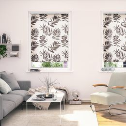 Seitenzugrollo, B:80cm H:150cm, schwarz, LICHTBLICK ORIGINAL, Polyester, Rollos, "Rollo Klemmfix, ohne Bohren, blickdicht, Black Watercolor Branches"