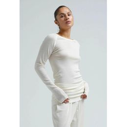 SEAMLESS BASIC Damen Funktionstop "Seamless Basic T-shirt Woolen Jade", wei&szlig;, Obermaterial: 100% Wolle, Tops