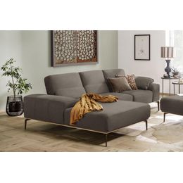 Ecksofa W.Schillig, B:279cm H:88cm T:178cm, braun, Longlife Xtra-Leder Z73: Naturwalkleder der Luxusklasse aus den erlesensten Rohh&auml;uten. Hautst&auml;rke