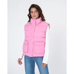 FRESHLIONS Damen Steppweste "Fabiana", pink, Gr. L, 100% Polyester, Westen, mit Pattentaschen