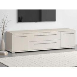 Lowboard Places of Style, B:180cm H:46,2cm T:45,2cm, beige, Spanplatte, Wohnzimmer, Sideboards, "Piano TV-Kommode in Breite 165 oder 180 cm mit