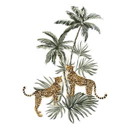 Leinwandbild queence, B:60cm H:90cm T:2cm, braun, Canvas, Holzrahmen, Wohnzimmer, Bilder, "Leopard", Premium-Leinwandstoff, Handarbeit aus Deutschland
