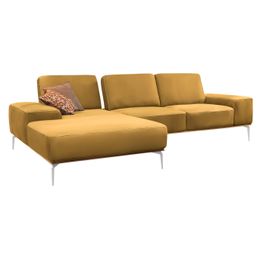Ecksofa W.Schillig, B:299cm H:88cm T:178cm, gelb, Longlife Xtra-Leder Z73: Naturwalkleder der Luxusklasse aus den erlesensten Rohh&auml;uten. Hautst&auml;rke