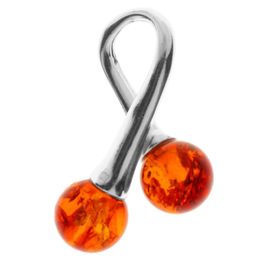 OSTSEE-SCHMUCK Damen Kettenanh&auml;nger "OSTSEE-SCHMUCK Anh&auml;nger Doppelkelch Anh&auml;nger Doppelkelch", 24 x 15mm, Silber 925 (Sterlingsilber), 2 g, wei&szlig;,