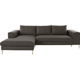 Polsterecke OTTO products, B:297cm H:83cm T:170cm, grün, Struktur fein: aus recycleten PET-Flaschen (100% PES), Sofas, "Finnja, softer, legerer