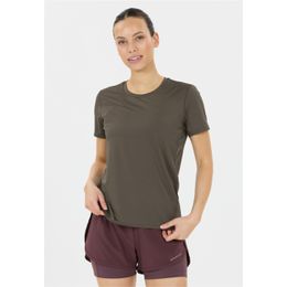 Funktionsshirt Endurance "Nan", Damen, Gr. 36, dunkelgrün, 90% Polyester, 10% Elasthan, unifarben, normal, Rundhals, Shirts Funktionsshirt, mit 4-Wege-Stretch-Material