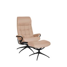 stressless "London" Set, Relaxsessel mit Hocker, mit Hocker, High Back, mit Star Base, Gestell Schwarz