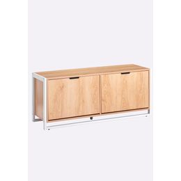 HEINE HOME Schuhschrank, B/H/T: 120cm x 50cm x 38cm, beige, Flur, Schr&auml;nke