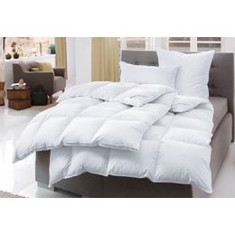 H&auml;ussling Daunenbettdecke + Kopfkissen HAEUSSLING, wei&szlig;, Bettdecken Bezug: 100% Baumwolle. Kopfkissen Bezug: 100% Baumwolle. Bettdecken F&uuml;llung: 90%