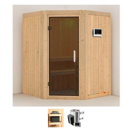 Karibu Sauna "Nanna", Saunaofen, externe Steuerung, 3,6 kW, beige, Saunen, Ofen 3,6 kW externe Strg.easy