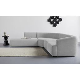 Ecksofa, B:287cm H:74cm T:267cm, grau, LeGer Home by Lena Gercke, 100% Polyester, Wohnzimmer, Sofas, "LYZA L-Form links/rechts, Modularsofa "XL",