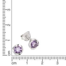 Vivance Damen Kettenanh&auml;nger "925/- Sterling Silber Amethyst", one-size, Silber 925 (Sterlingsilber), 0,9 g, wei&szlig;, Silber 925 (Sterlingsilber),