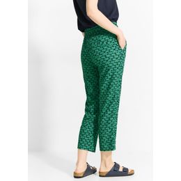 Cecil Damen Jogger Pants, gr&uuml;n, Gr. XXL, bedruckt, Stoff, 98% Polyester, 2% Elasthan, Hosen, im Joggstyle