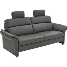 3-Sitzer DIE PLANBAR, B:228cm H:119cm T:92cm, grau, Sofas, "PN-EM16031, mit Kopfst&uuml;tzen", wahlweise mit Relaxauszug
