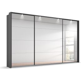 Schwebet&uuml;renschrank Rauch, B:323cm H:233cm T:68cm, grau, Holzwerkstoff, Schr&auml;nke, "Kleiderschrank Schrank Garderobe OTELI inkl. 3 Innenschubladen",