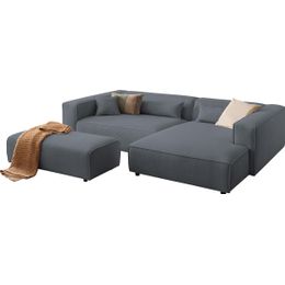 Ecksofa, B:288cm H:66cm T:198cm, grau, LeGer Home by Lena Gercke, 100% Polyester, Sofas, "PIARA XXL, L-Form, Schlaffunktion, Cord, Leinenoptik o.