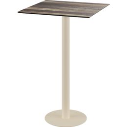 Klapptisch Essentials, B:70cm H:109,2cm T:70cm, beige, Pulverbeschichteter Stahl, Garten, Tische, "Urban", in verschiedenen Ausführungen
