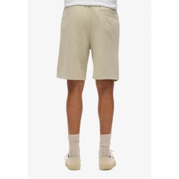 Superdry Herren Jerseyhose "SD-ESSENTIAL LOGO JERSEY SHORT UB", beige, Gr. L, unifarben, Jersey, Obermaterial: 80% Baumwolle, 20% Polyester, Hosen