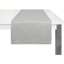 Tischl&auml;ufer Adam, B:50cm L:150cm, grau, Baumwolle, Tischdecken, "Indian Cortezada Light"