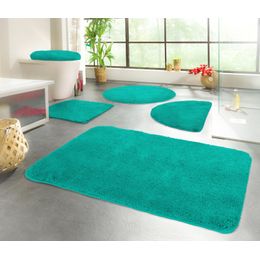 Badematte Kinzler, H:20mm, gr&uuml;n, Polyester, Badematten, "Chaozhou", Badteppich, Uni Farben, weich, als rechteckig, rund & Set erh&auml;ltlich
