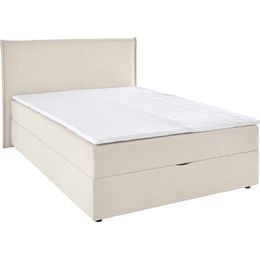 Boxbett s.Oliver "Alissia", beige, B:158cm L:206cm, Komplettbetten, Boxbett mit Bettkasten, inkl. Topper