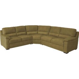Ecksofa Egoitaliano, B:266cm H:90cm T:246cm, gelb, Luxus-Micofaser CASHMERE in Lederoptik (100% Polyester) ist ein neues technisches Gewebe mit einem