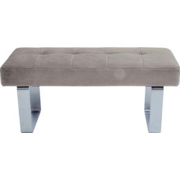 K+w Komfort & Wohnen Hockerbank, B:113cm H:51cm T:49cm, grau, K+W KOMFORT & WOHNEN, 100% Polyester, Hocker, "Santos II", Sitzpolsterung aus hochwertigem Kaltschaum,