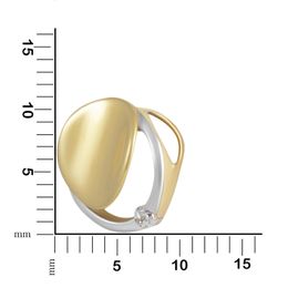 Vivance Damen Kettenanh&auml;nger "333/- Gelbgold bicolor Zirkonia", one-size, Gold, 1,2 g, bunt, Gold, Schmuckanh&auml;nger