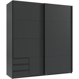 Schwebet&uuml;renschrank wimex, B:180cm H:198cm T:64cm, grau, Schr&auml;nke, "Emden", Mit Au&szlig;enschubk&auml;sten