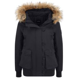 oxmo Damen Winterjacke "Winterjacke OXAcila", schwarz, Gr. L, Obermaterial: 100% Nylon NY., Jacken