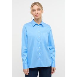 Eterna Damen Hemdbluse "LOOSE FIT", blau, Gr. 34, 100% cotton, Blusen