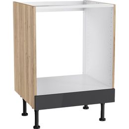 Herdumbauschrank KOCHSTATION, B:60cm H:87cm T:58,4cm, grau, Schr&auml;nke, "Aken"