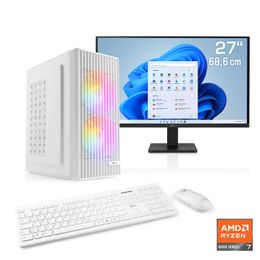 CSL PC-Komplettsystem "Spectrum V25240", Microsoft Windows 11 Home (64 Bit), 16 GB RAM 1.000 GB SSD, wei&szlig;, Computer_Komplettsysteme