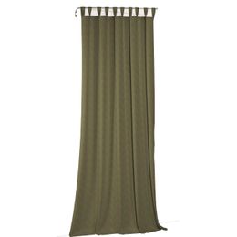 Vorhang WIRTH, B:132cm H:365cm, gr&uuml;n, Baumwolle, Polyester, Wohnzimmer, Gardinen, "Torbole", nach Ma&szlig;