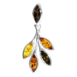 OSTSEE-SCHMUCK Damen Kettenanh&auml;nger "OSTSEE-SCHMUCK Anh&auml;nger Elena Anh&auml;nger Elena", 42x22mm, Silber 925 (Sterlingsilber), 3,7 g, wei&szlig;, Silber 925
