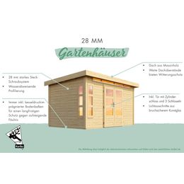 Gartenhaus Karibu, grau, Holzwerkstoff, Gartenh&auml;user, "Talkau 4"