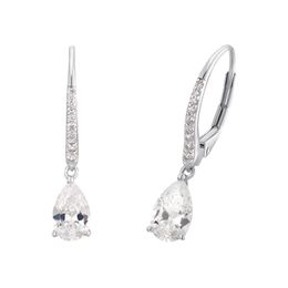 Amor Damen Paar Ohrh&auml;nger "Tropfen", Silber 925 (Sterlingsilber), bunt, Silber 925 (Sterlingsilber), Ohrringe, mit Zirkonia (synth.)