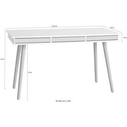 Schreibtisch, B:137,4cm H:75cm T:60cm, beige, HAMMEL FURNITURE, B&uuml;ro, Tische, "Mistral B&uuml;rotisch, Arbeitstisch, Tisch, Computertisch", Holzbeinen, B: