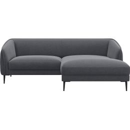 Ecksofa FLEXLUX, B:218cm H:74cm T:149cm, grau, 100% Polyester, Wohnzimmer, Sofas, "Belle Designsofa, bequem durch Kaltschaum im Sitz, OTTOs Choice",